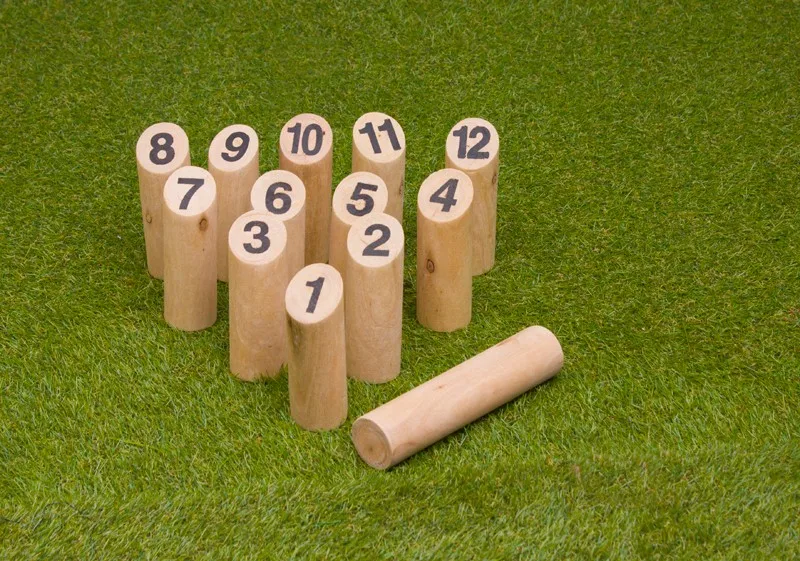 13pcs Wooden Smiter Game/molkky Game Classic Outdoor For Kids Adults Garden Lawn Game - Buy ...