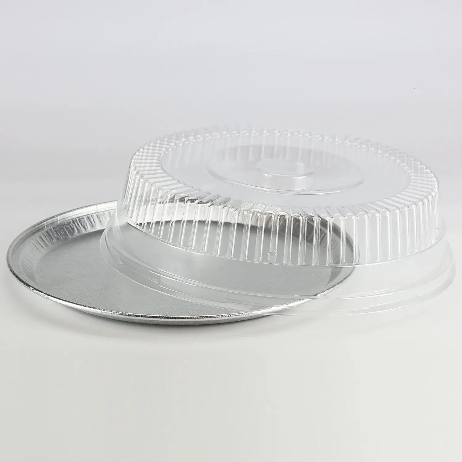 Durable 355*20mm Round Embossing Disposable Aluminum Trays