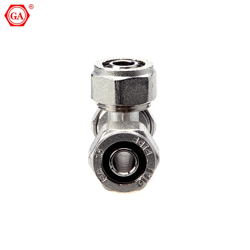 GA Brand Forged Brass Nickel Plating Equal Tee Fittings