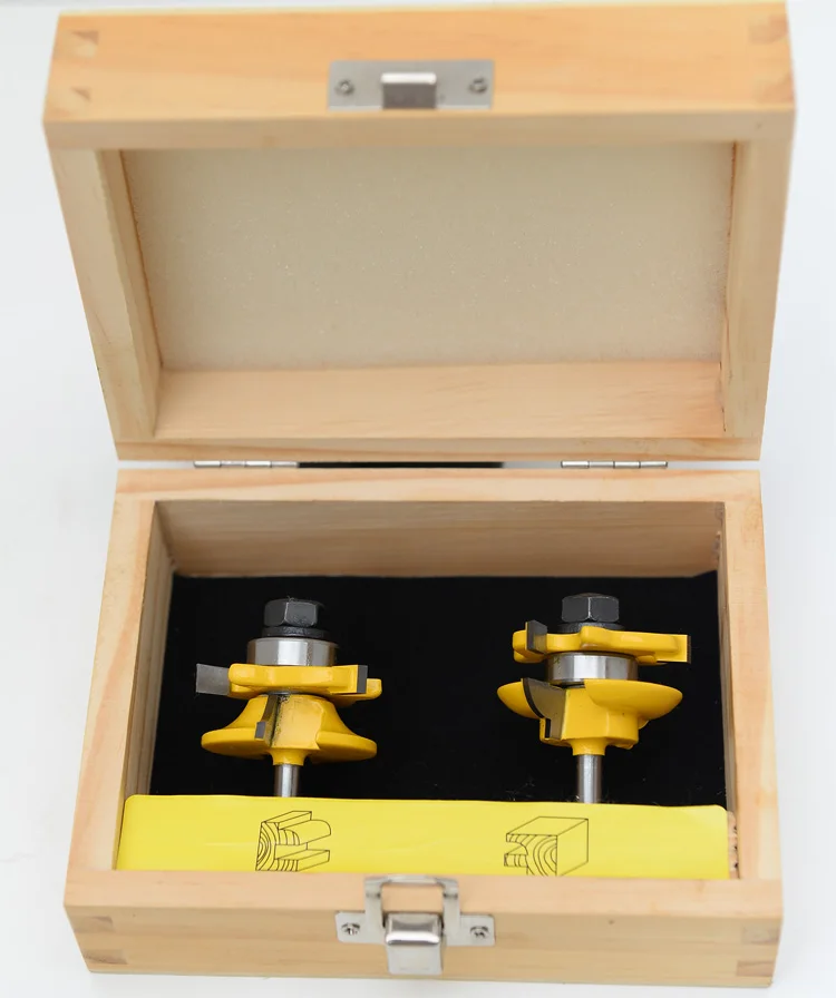 2 Bit "v" Notch Tongue And Groove Router Bits Set V-groove Tongue ...