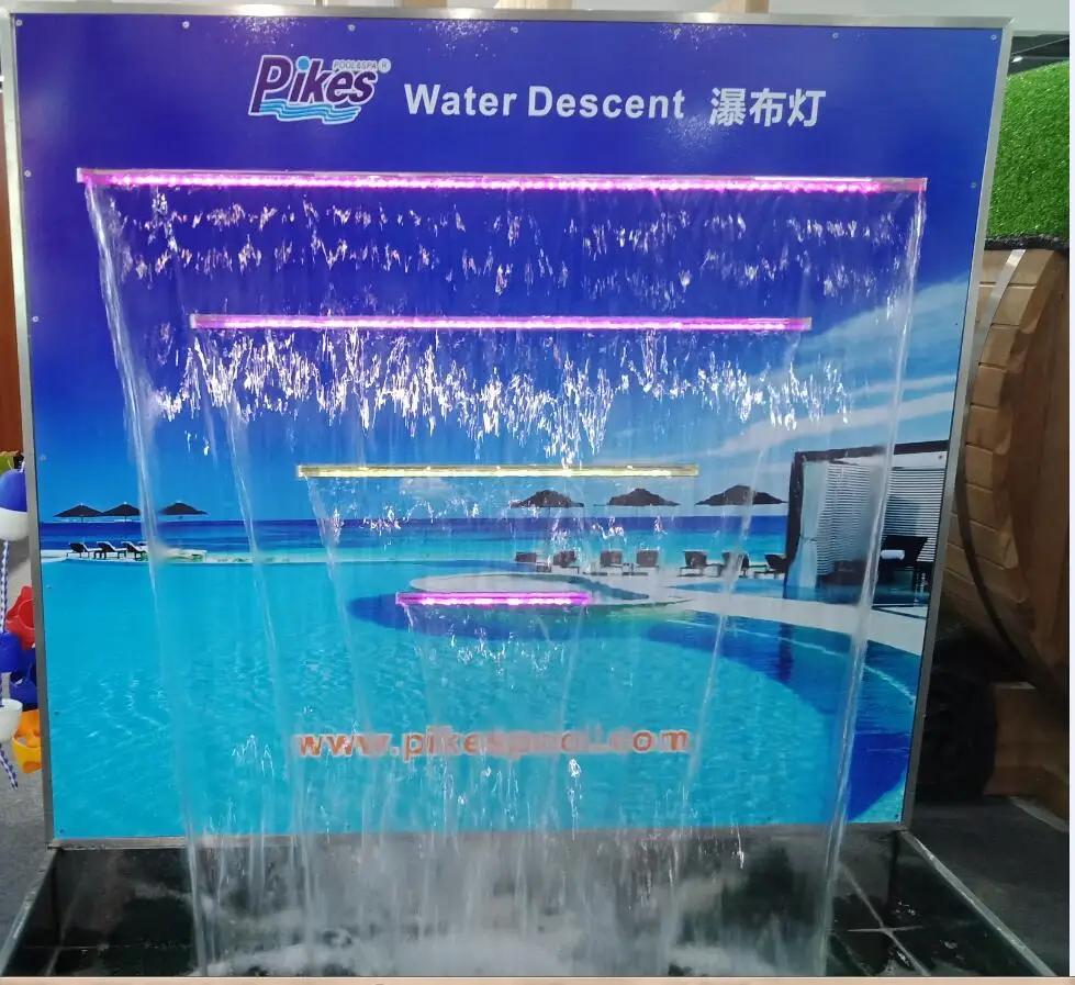 Swimming Pool Acrylic Waterfall Spa Water Blade Water Curtain Led Sheer ...
