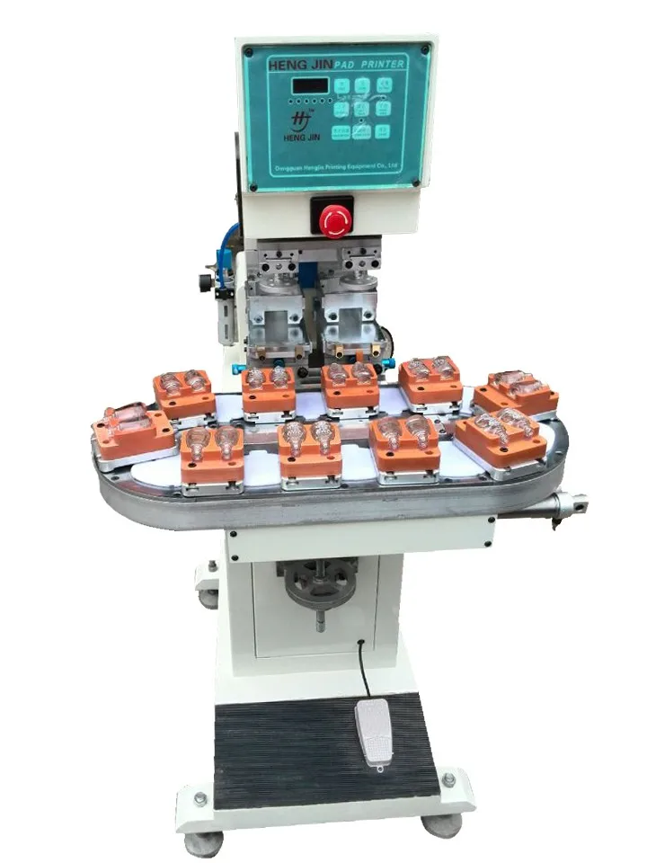 2 컬러 향수 병 패드 인쇄 기계 공압 2 컬러 로타리 컨베이어 Tampo 인쇄 기계 판매 Buy 장난감 2 색 로고 인쇄 기계컴퓨터 마우스 라벨 패드 인쇄 기계