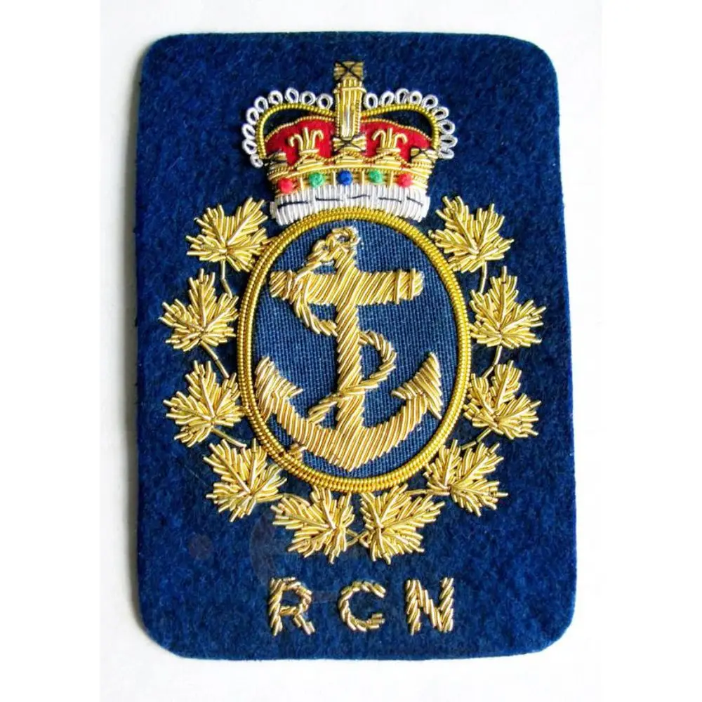 OEM Gold Anchor Patch with Crown Bullion Blazer Badge