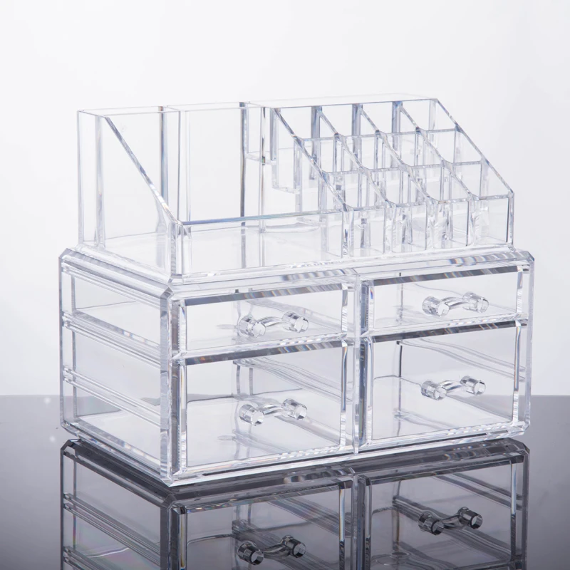 Transparent Acrylic Make Up Organizer Storage Boxes Make Up Home ...
