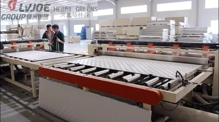 Gypsum Ceiling Tiles Lamination Machine And Cutting Machine To 600*600 ...