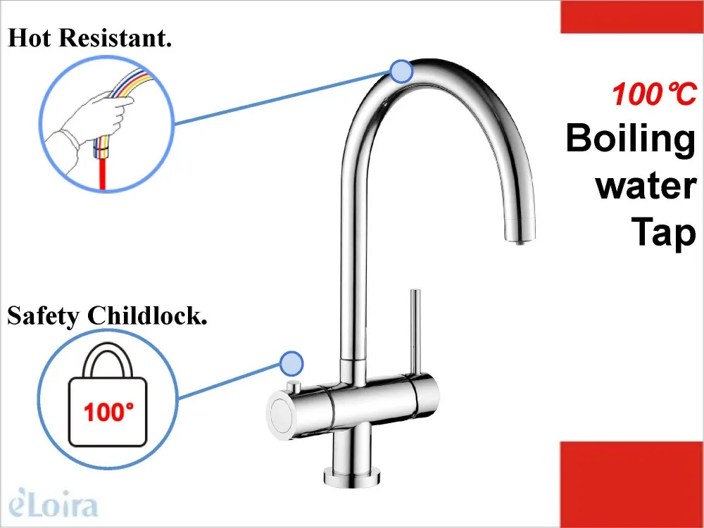 WaterMark Certified 4 in 1 Stainless Steel Kitchen Faucet, Boiling ...