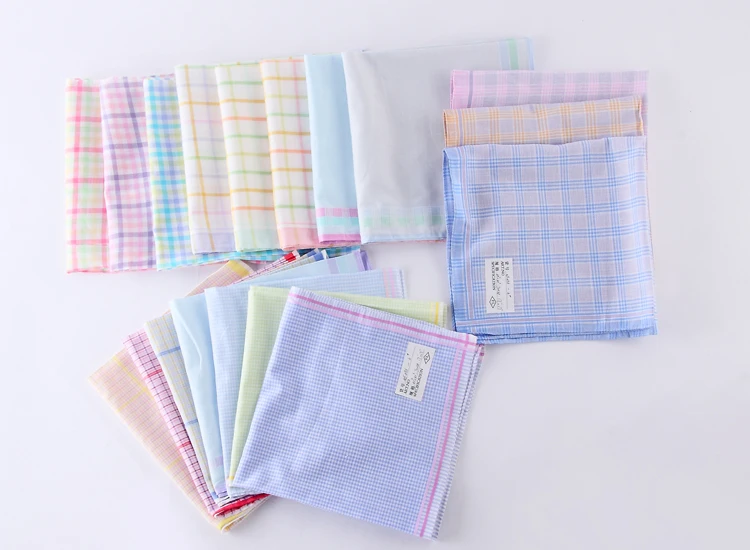 100% Cotton Soft High Quality Ladies Stripe Handkerchiefs