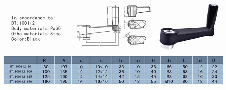 Adjustable Screw Rotating Handle L-shaped Self-locking Hand Screw M6 M8 ...
