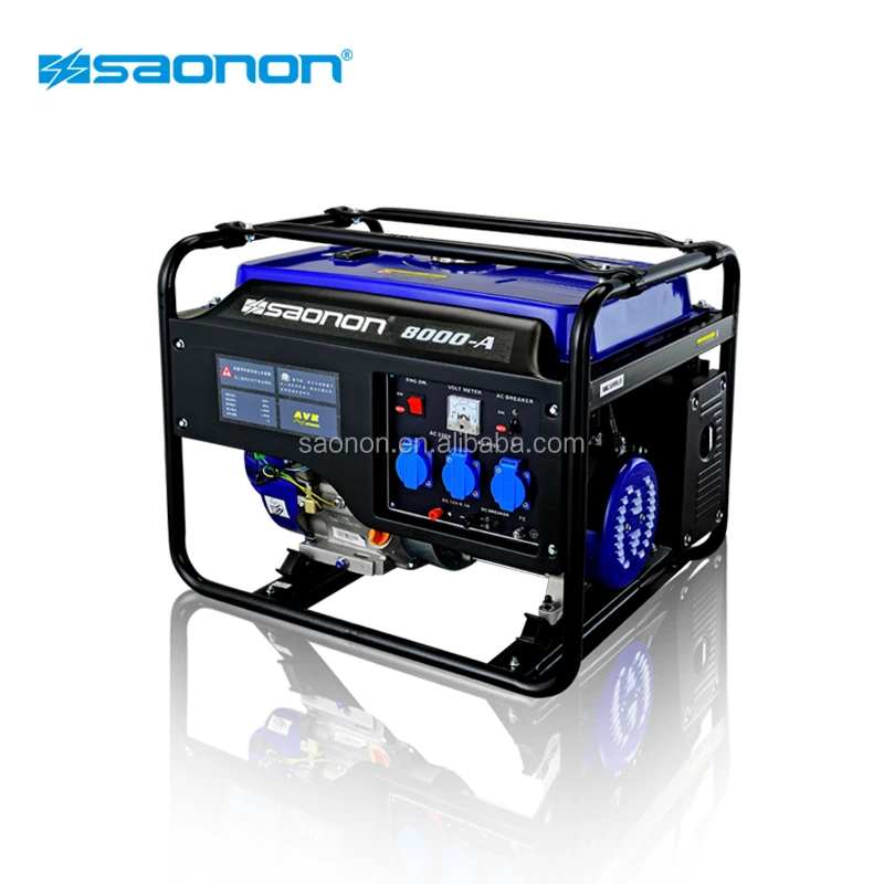 6KVA Small Petrol Engine Gasoline Generator with Handle and Wheels 50 ...