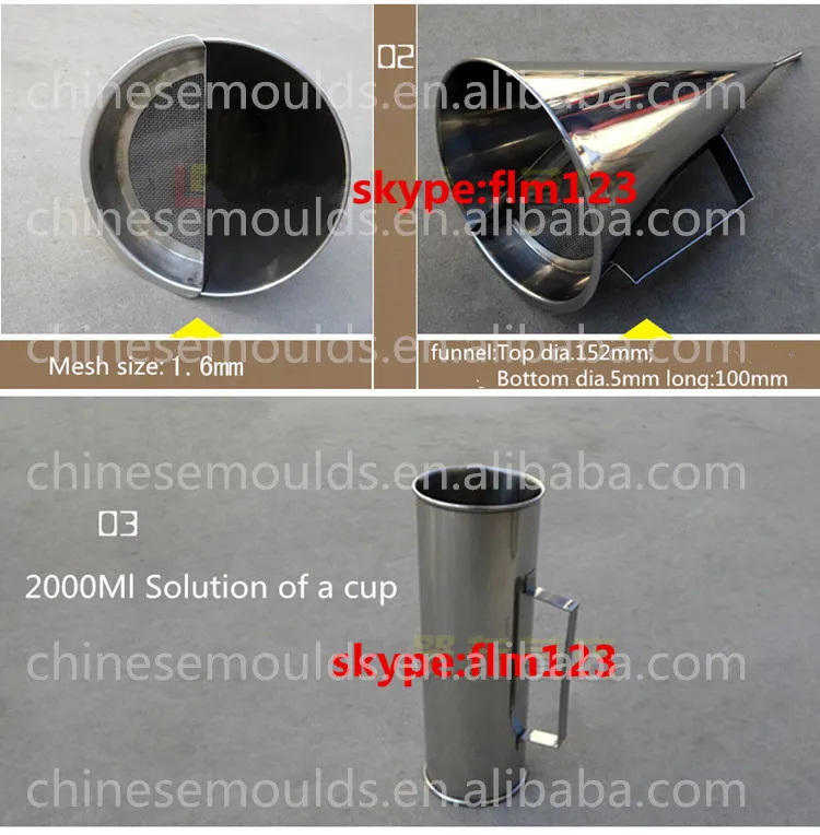 Mud Viscosity Flow Cone Meter Slurry Test Kit Marsh Funnel Viscometer ...