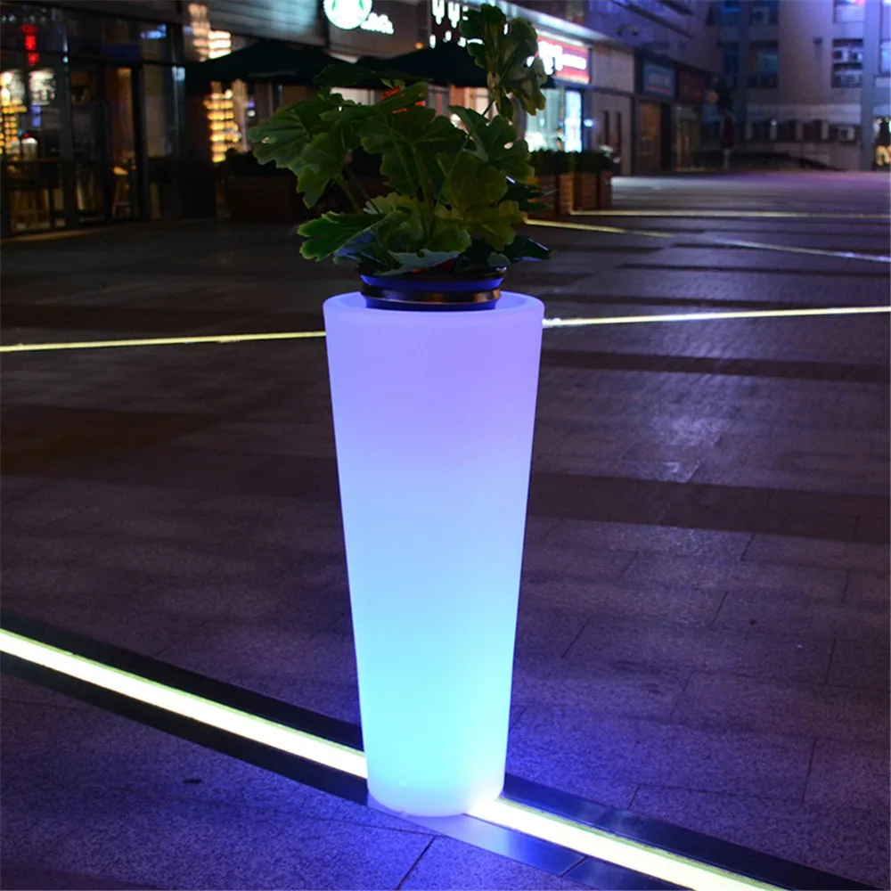 Alibaba.com: Round Shape LED Solar Garden Light, Illuminated Flower Pot ...