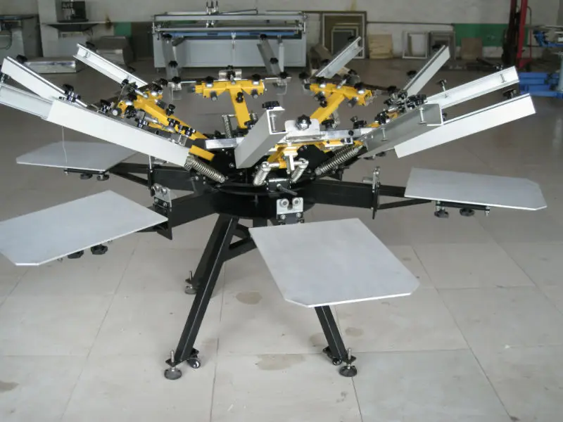 Hot Sale Fabric Screen Printing Press T Shirts Manual Carousel Screen ...