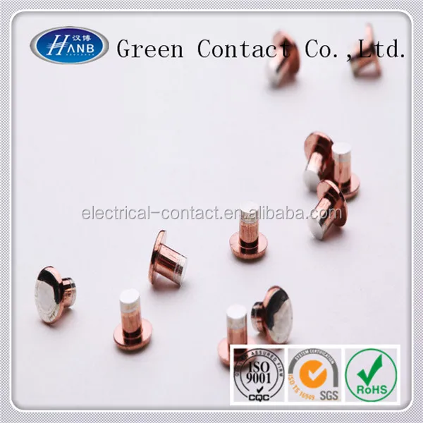 Professional Electreical Trimetal Contact Rivets Electronic Component ...
