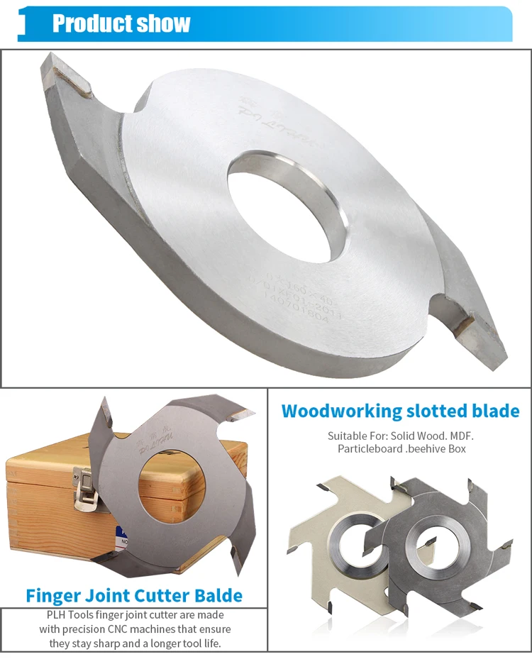 2T 160mm Finger Joint Cutter Woodworking Tools - Easy to Operate