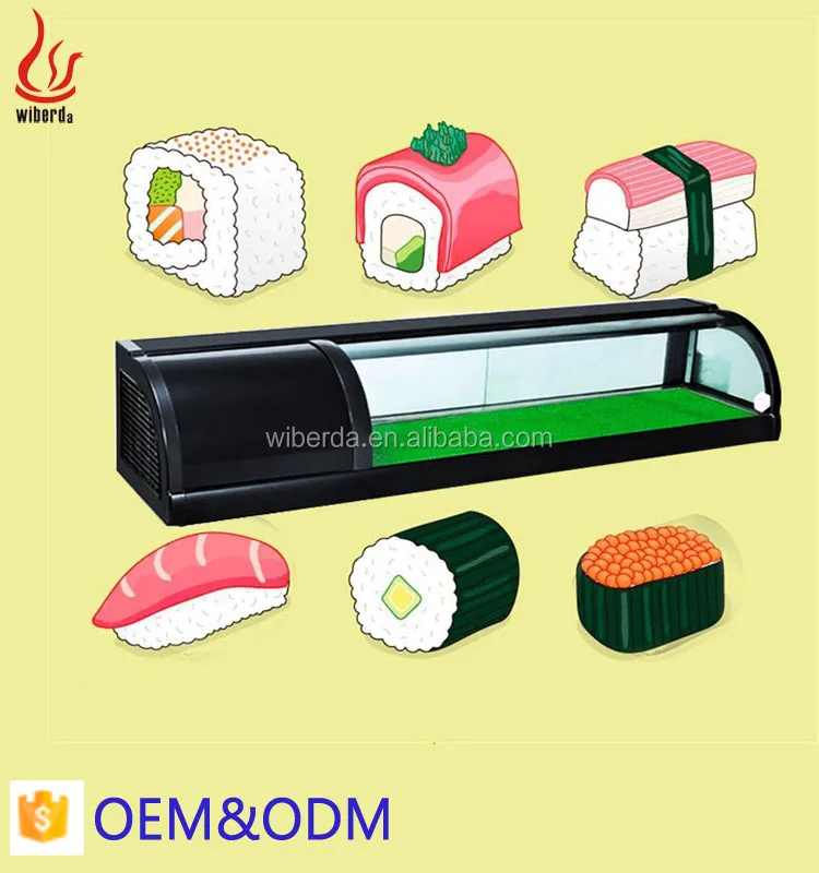 Single Layer Glass Counter Top Sushi Refrigerator Display - Buy ...