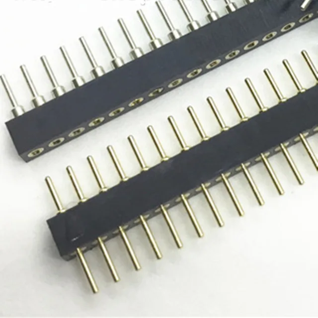 1.778mm Pitch 1.778 Single Row Male Female Round Pin Header 1*40P ...