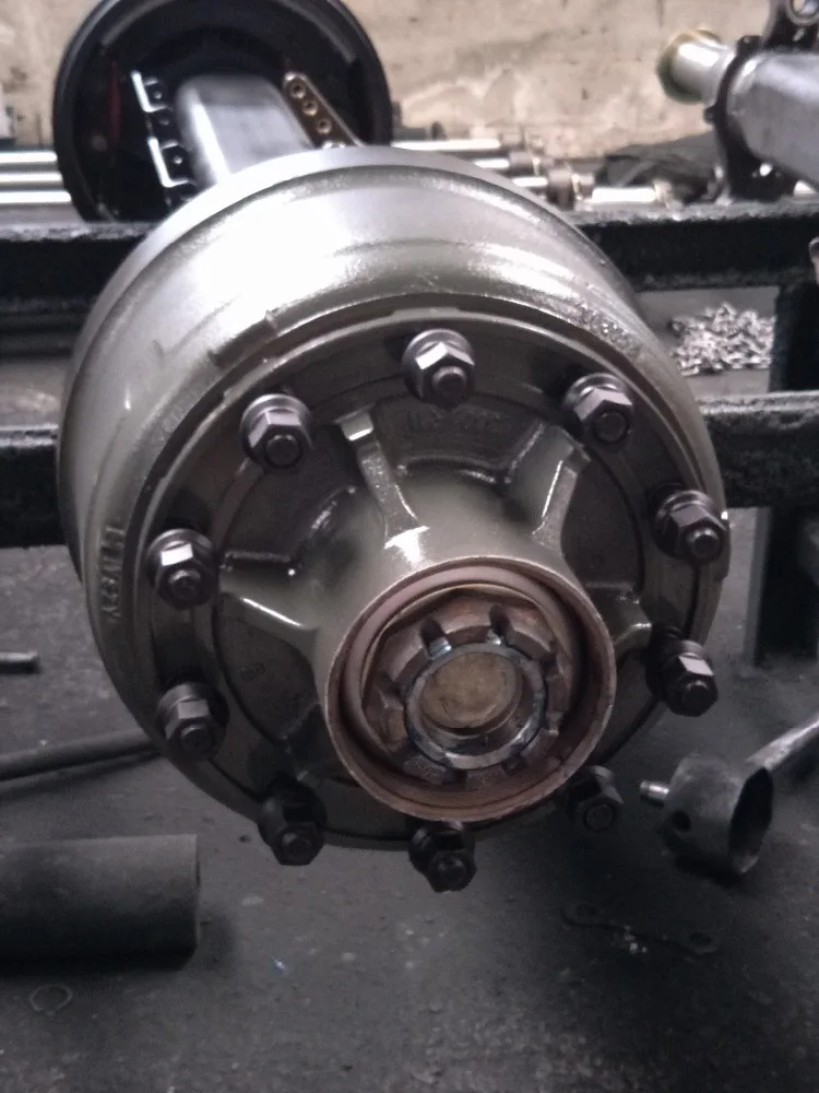 Sale Of Outboard Square Tube Rear American Semi-trailer Axle For Semi ...