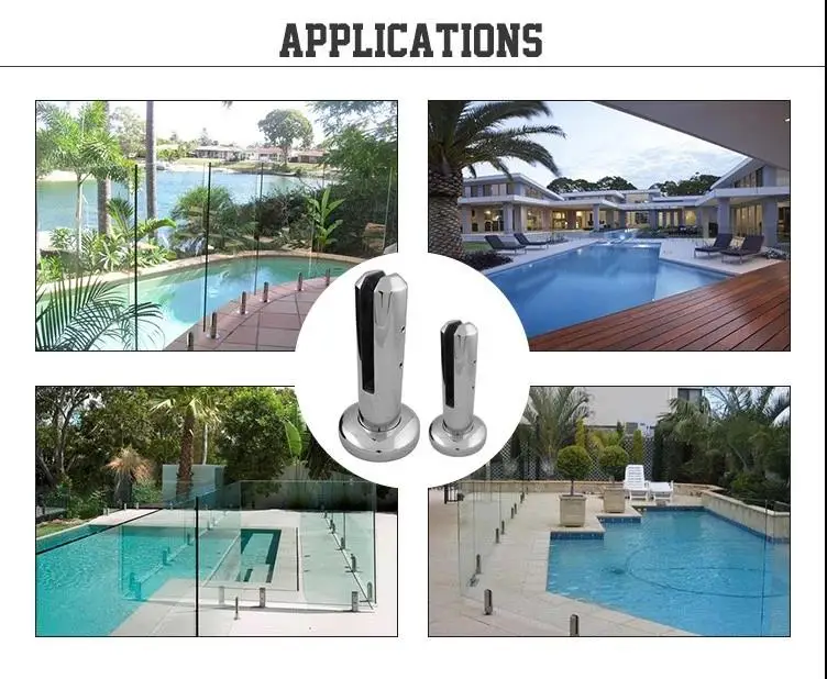 Stainless Steel Staircase Spigot Glass Railing Face Mounted Smart Glass ...