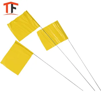 Custom Wire Stake Ground Marking Flags For Yard - Buy Yellow And Red ...