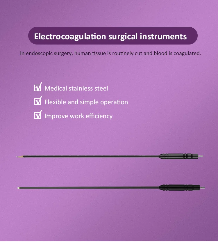 Electrical Hook Unipolar Laparoscopic Electrocoagulation Surgical
