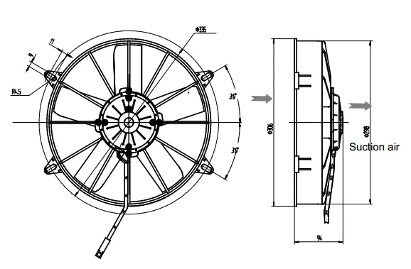 Bus Air Conditioner Condenser Motor Fan - Durable & Efficient