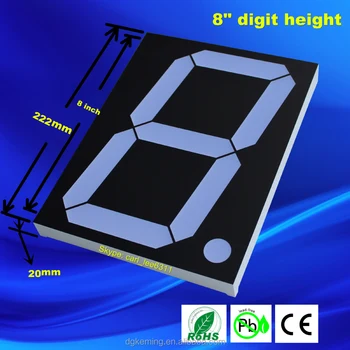 Outdoor Led 8" Number Display Large 7 Segment Led Display 1 Digit 8 Inch - Buy 7 Segment Led ...