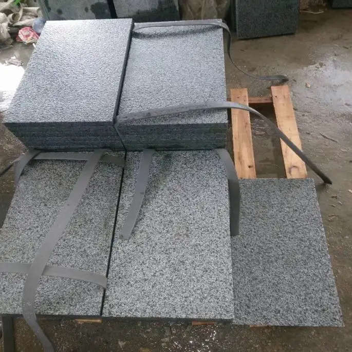 Modern Design Light Grey Flamed Granite For Hotel Usebush Hammered Big ...
