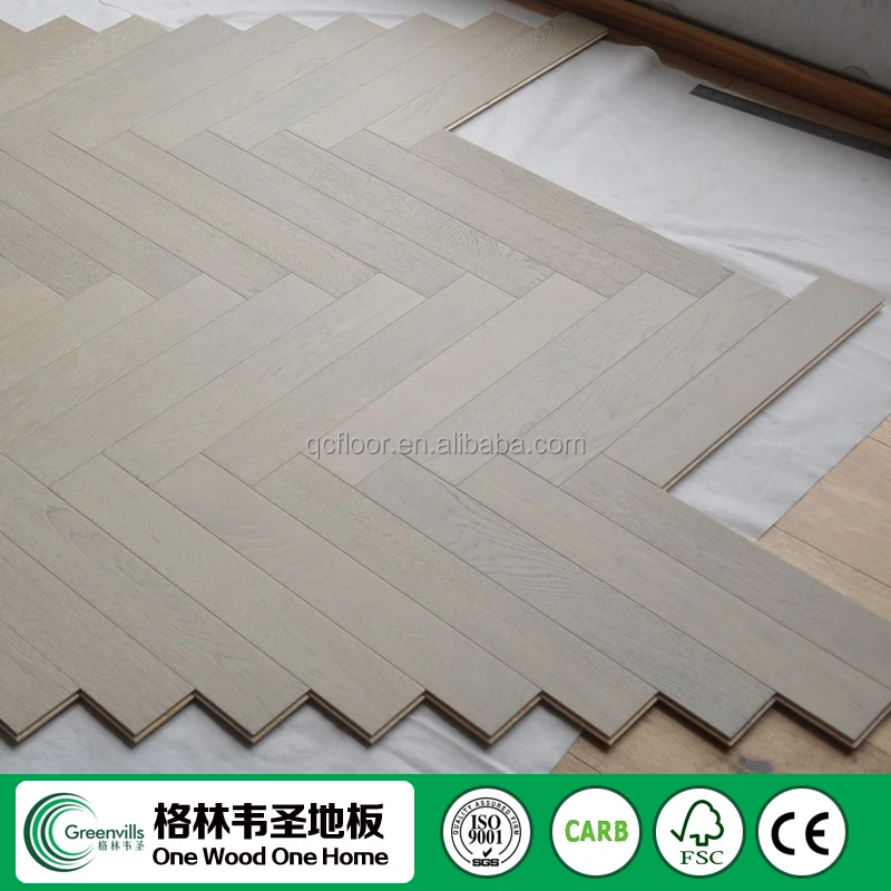 Herringbone Fishbone Grey Tile Oak Engineered Wood Flooring - Buy ...