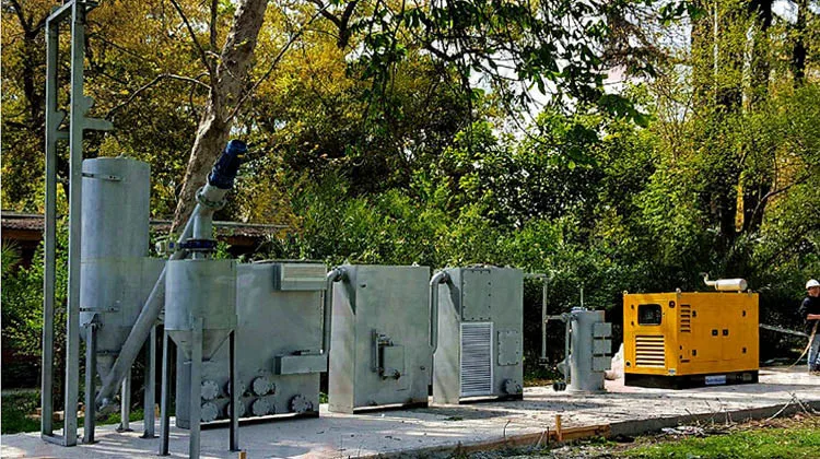 30kw 50kw 300kw Bamboo Biomass Generators with Wood Gas Gasifiers