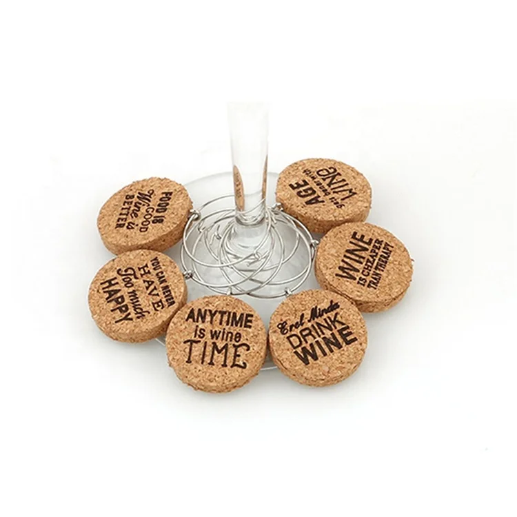Promotional Custom Logo Glass Markers Wine Accessories Wine Charms For ...