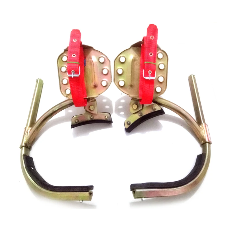 Safe and Efficient Pole Climbing with Adjustable Steel Shoes