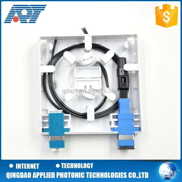 FTTH Fiber Optic Socket Box - Wall Mounted Mini Terminal