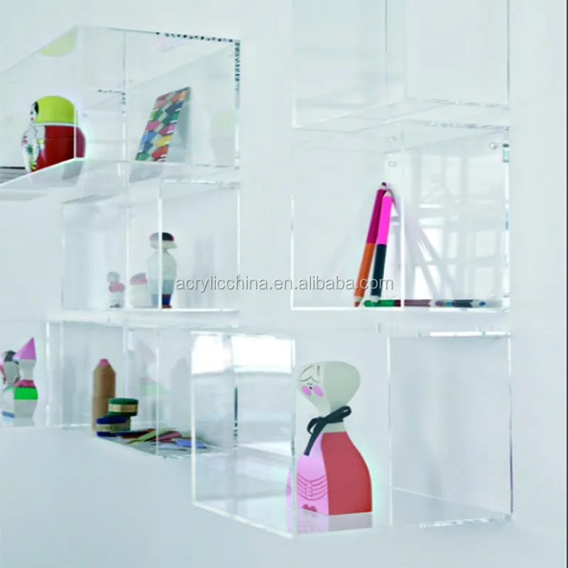 Clear Cube Storage Shelf Wall Mounted Acrylic Display Box| Alibaba.com