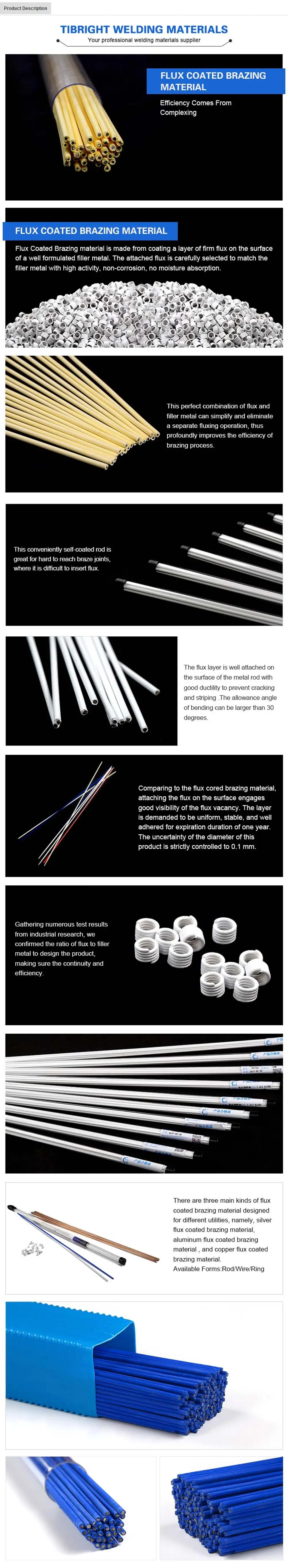 HS221 Copper Flux Coated Brazing Rod - 1.6*2.8*500mm