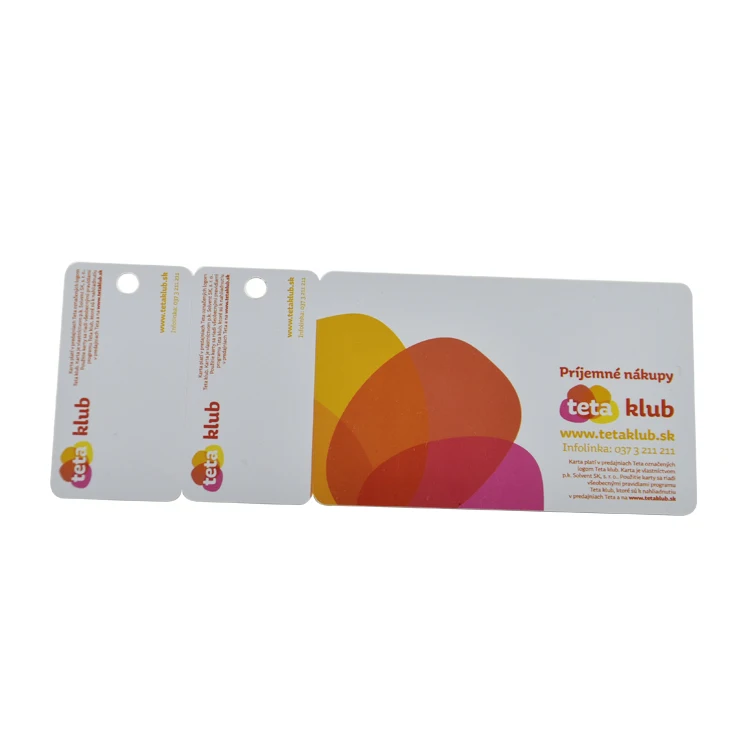 Customized Printing QR Code PVC Key Card Combo Snap off Card Membership ...