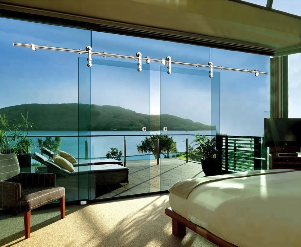Stainless Steel Glass Mount Roller Sliding System Sliding Kit - Buy ...