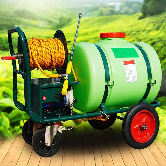 160l Large Tire Cart Type Orchard Dosing Machine Hand Push Gasoline ...