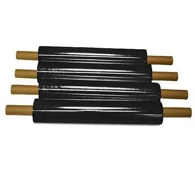 Manual Machine 17mic 500mm Heavy Duty Hand Stretch Wrap Film Roll Black ...