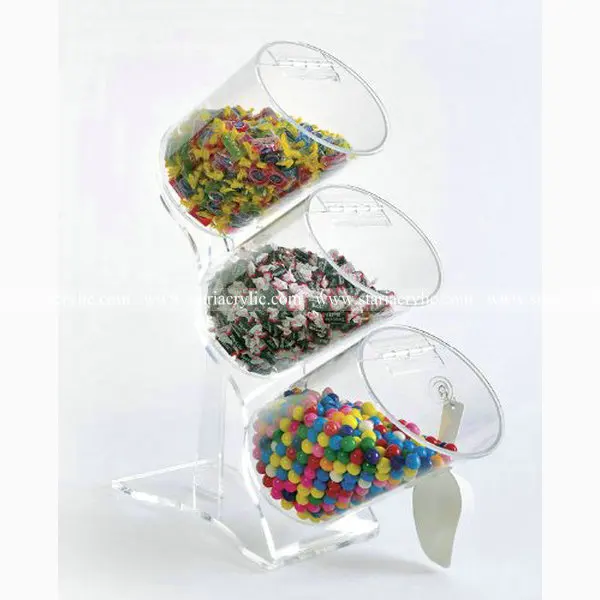 Upright Acrylic Food Bins - Versatile Candy Buffet Containers