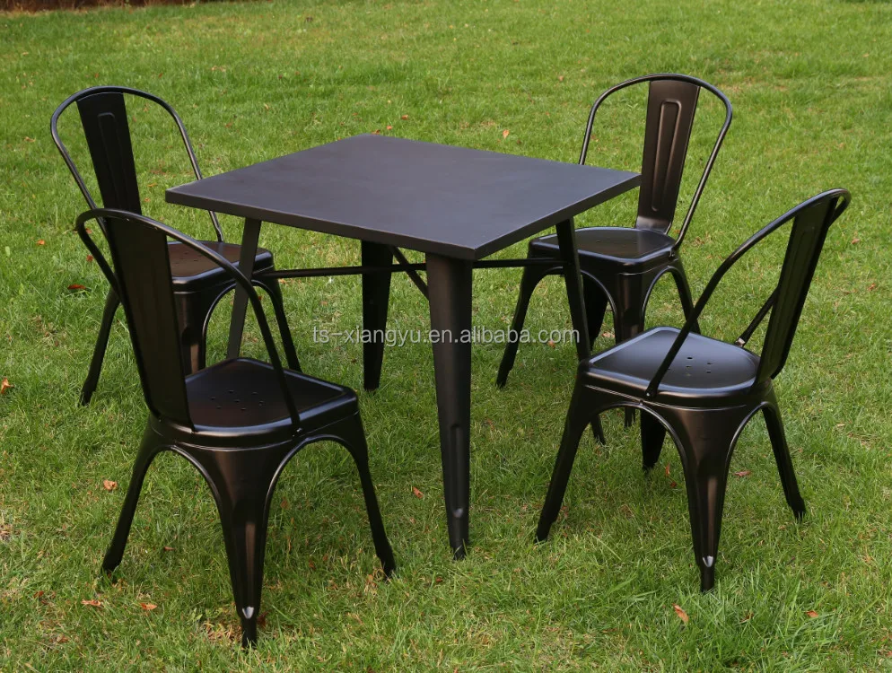 Colorful Outdoor Metal Table Garden Restaurant Dining Table For Outdoor ...