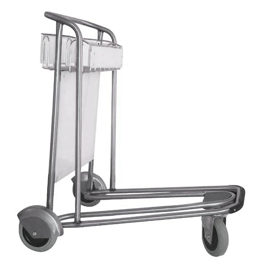 Airport Aluminum Hand Brake Luggage Trolley Cart Aircraft Trolleys