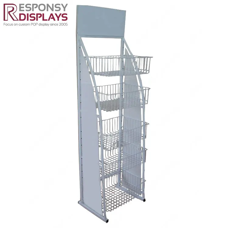 Retail Supermarket Wire Snack Floor Candy Metal Display Rack Coffe Food ...