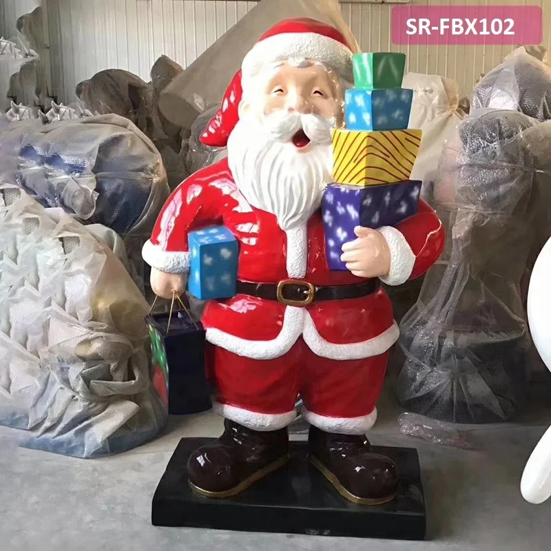 1.8m Large Outdoor Large Fiberglass Christmas Santa Snowman Decoration ...