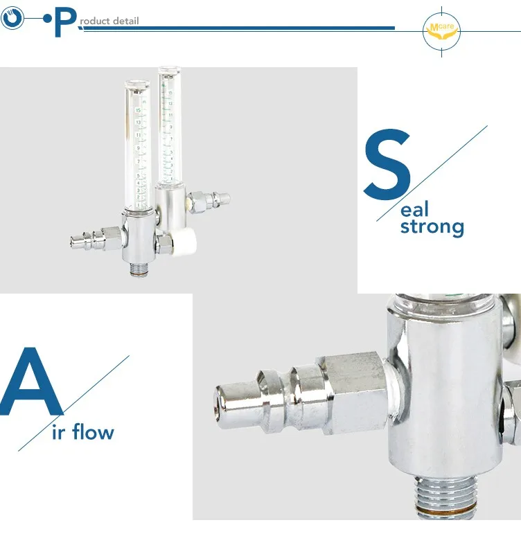 0-15LPM Wall Mounted Oxygen Flowmeter with BS Connector for Medical ...