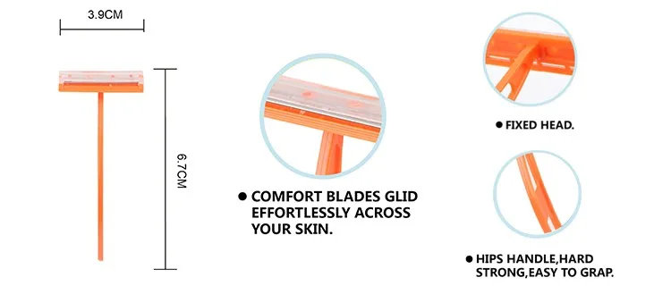 Single Blade Disposable Razor Jail Use Safety Razor Plastic Handle ...