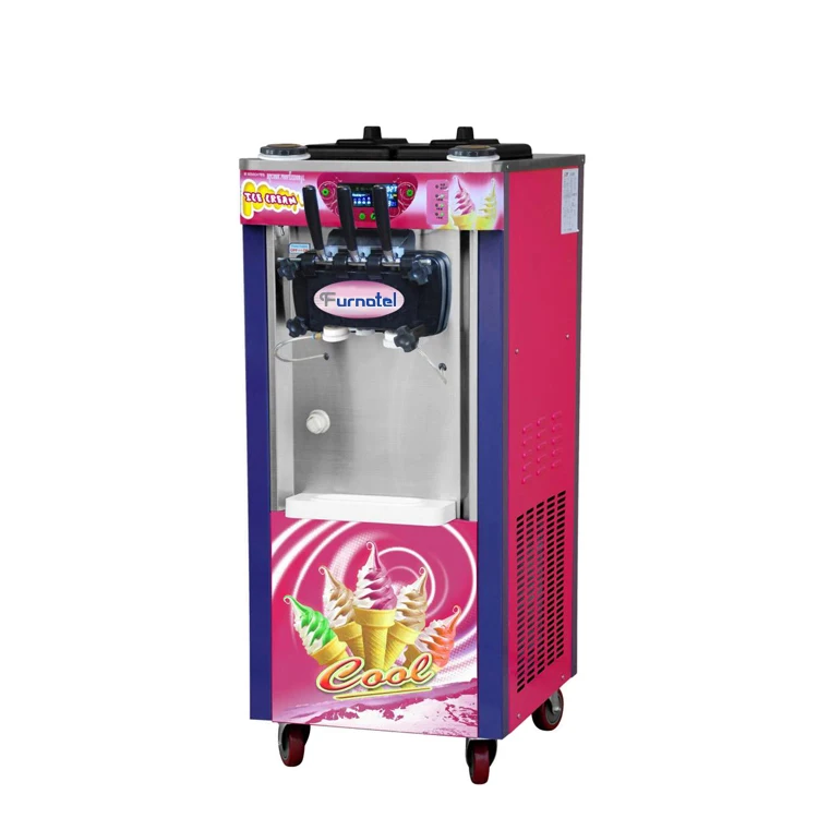 Three Flavors Rainbow Automatic Soft Ice Cream Machine - Buy Automatic ...
