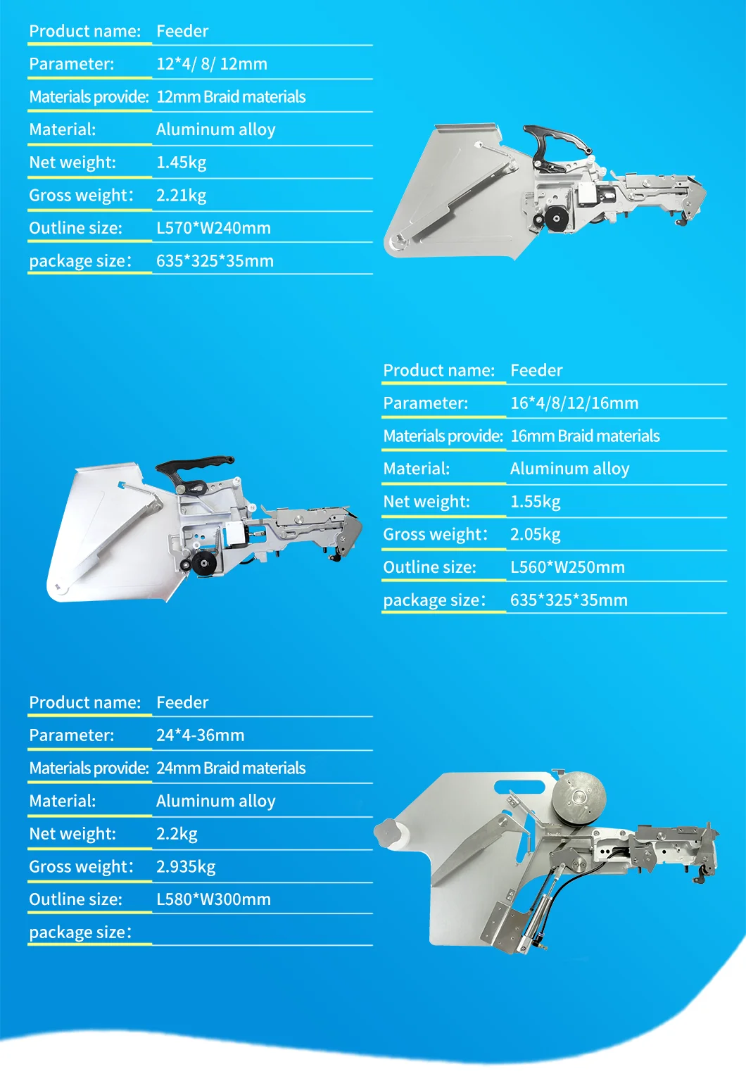 Standard Juki Pneumatic Feeder Yamaha Smt Feeder Feida Feeder Cl 12mm ...
