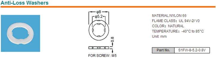 Anti-loss Washers - Durable Nylon Lock Washers from Kinglok