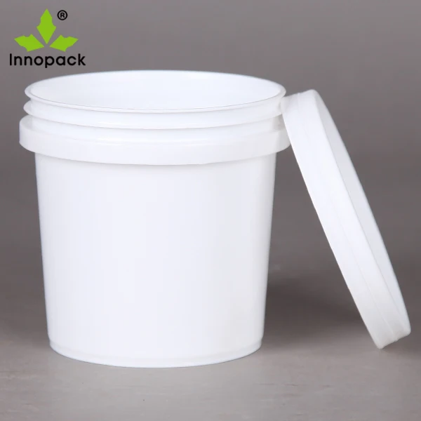 clear Plastic Bucket 1 Liter Plastic Pails with Lid and Handle Plastic ...