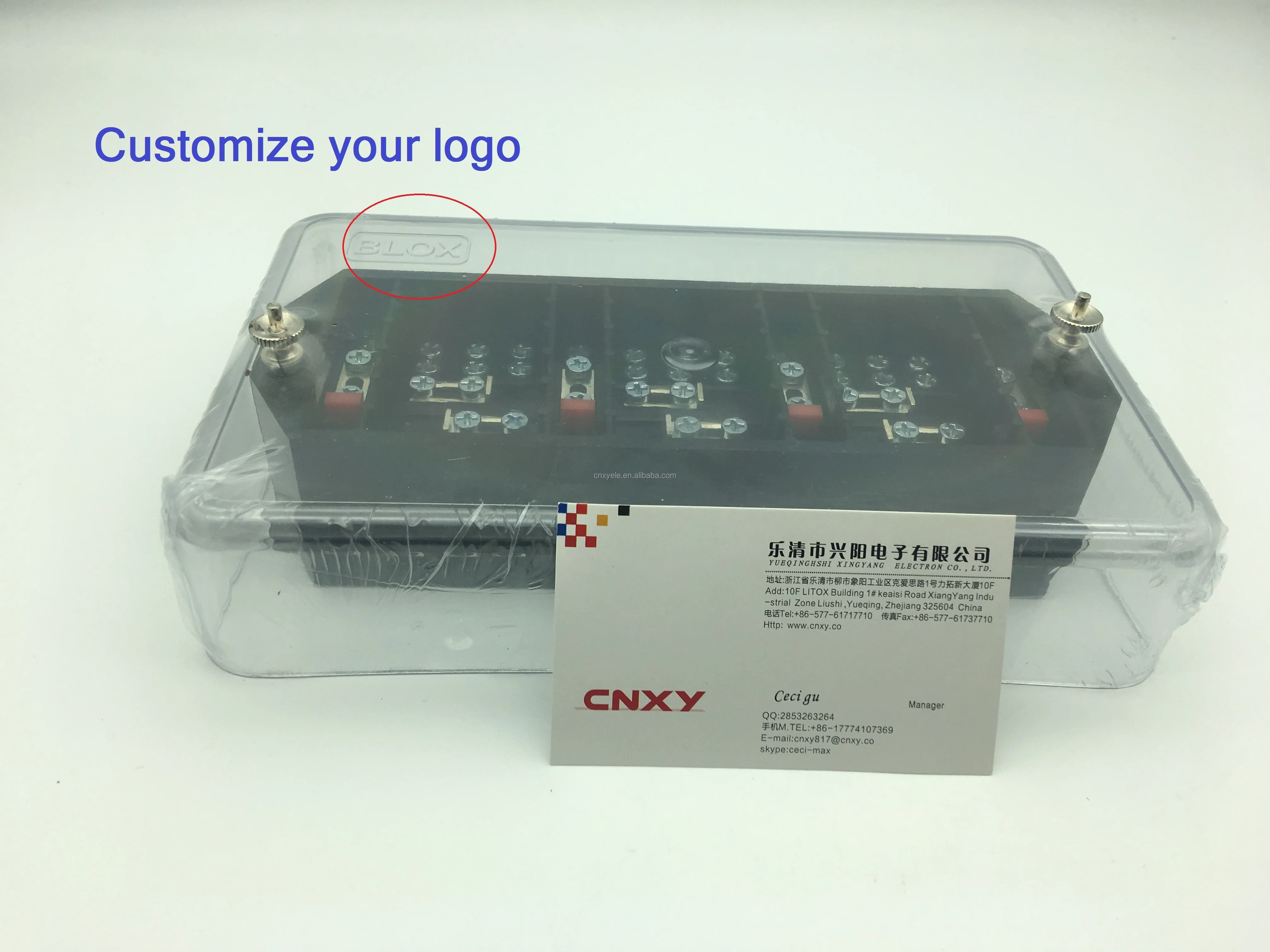 Black Bakelite 3 Phase test Terminal Block With Transparent Cover ...